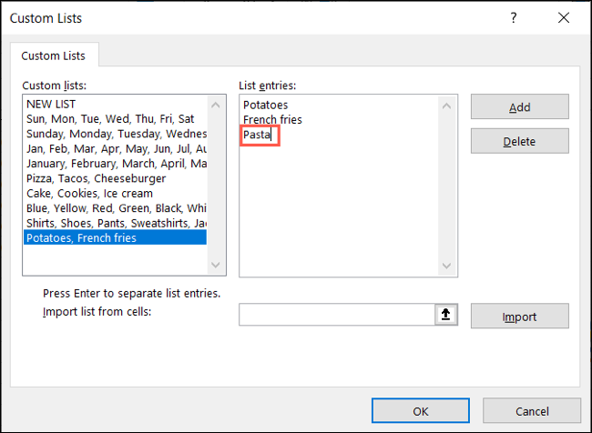 How to Create a Custom List in Microsoft Excel