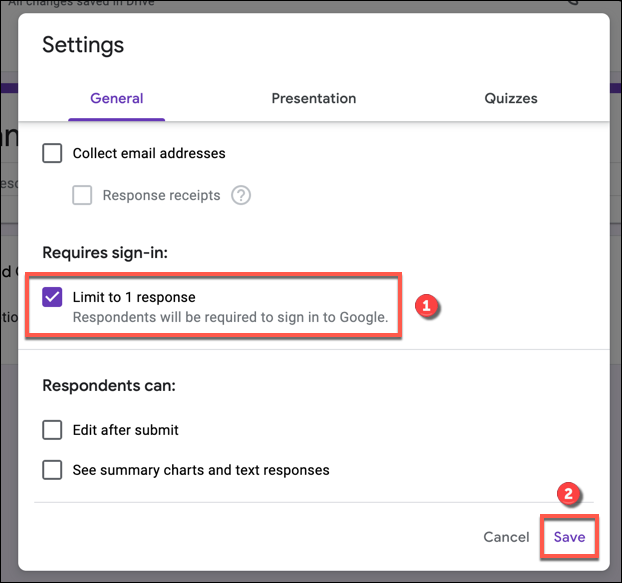 How to Limit Responses in Google Forms