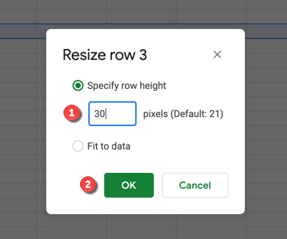 How to Resize Columns and Rows in Google Sheets