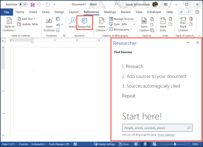 How to Use Researcher in Microsoft Word for Essays and Papers