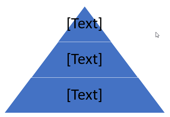 create a pyramid chart in word