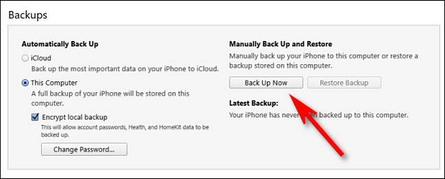 How to Encrypt Local Backups of an iPhone or iPad on Windows