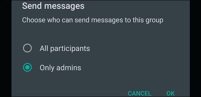 How to Only Allow Admins to Send a Message in a WhatsApp Group