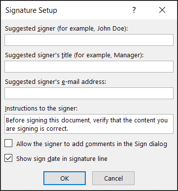 How to Insert and Customize a Signature Line in Microsoft Excel