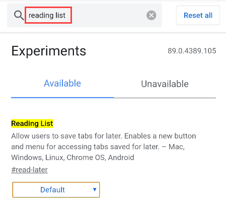 How to Enable Google Chrome's "Reading List" on Android