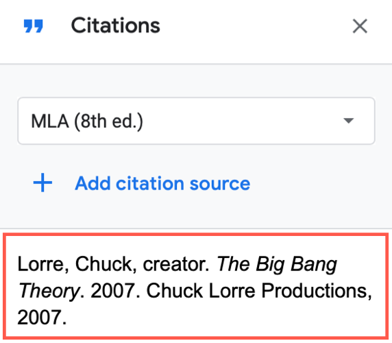 How to Add Citations for Films, TV Series, More in Google Docs
