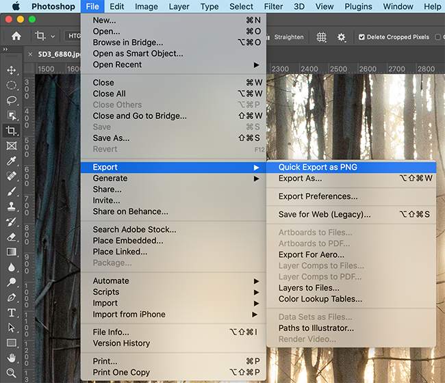 How to Set up and Use Photoshop's Quick Export Feature