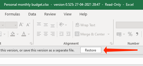 How to View and Restore Previous Versions of Excel Workbooks