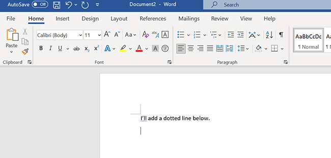 How to Add a Dotted Line in a Microsoft Word Document