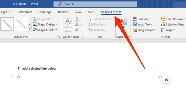 How to Add a Dotted Line in a Microsoft Word Document