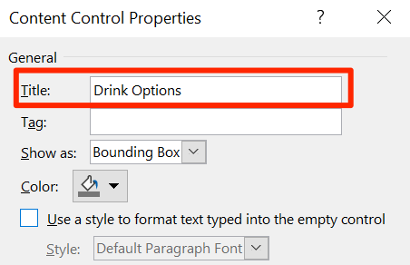 How to Add a Drop-Down List to a Word Document