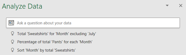 How to Use the Analyze Data Feature in Microsoft Excel