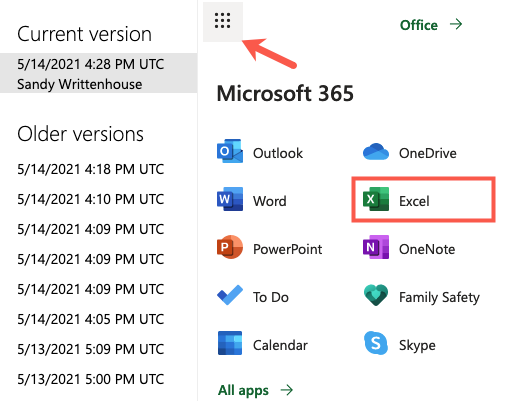 How to View Version History in Microsoft Excel Online