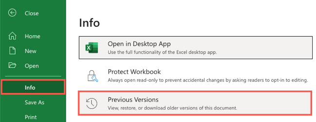 How to View Version History in Microsoft Excel Online