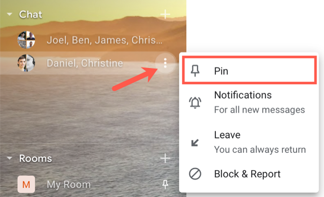 How to Pin Conversations in Google Chat