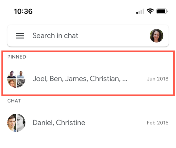 How to Pin Conversations in Google Chat