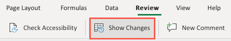 How to Show Changes When Collaborating in Excel for the Web