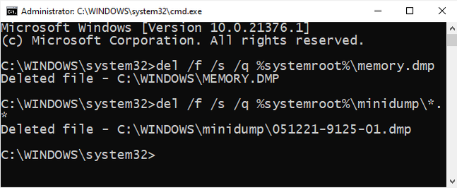 How to Remove System Error Memory Dump Files on Windows 10