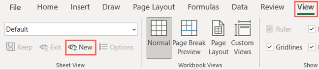 How to Create a Temporary View When Collaborating in Excel