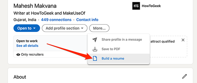 How to Quickly Generate a Resume from Your LinkedIn Profile