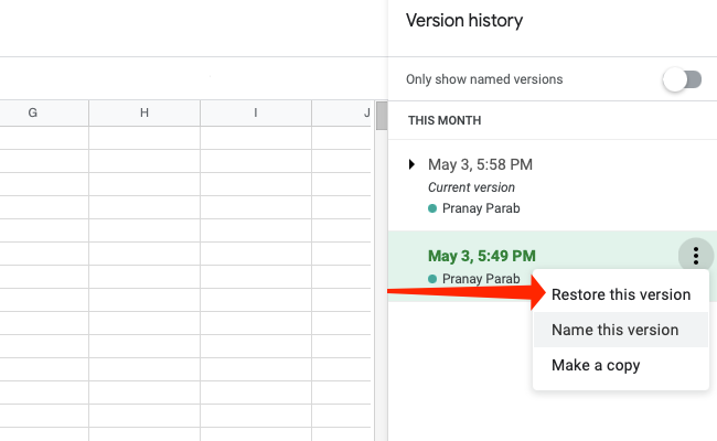 How to Check Version History in Google Sheets
