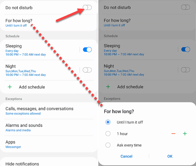 How to Set up Do Not Disturb on Samsung Galaxy Phones