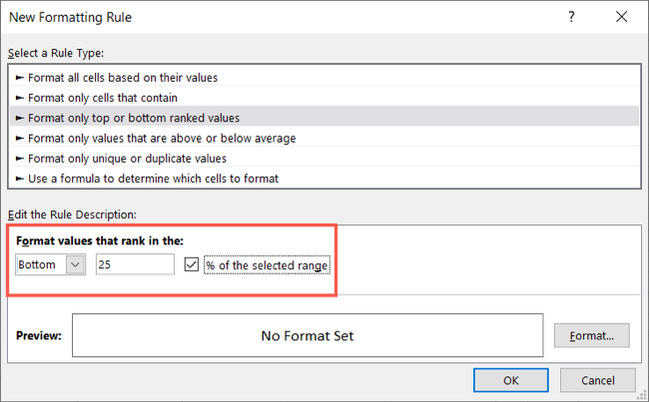 How to Highlight Top- or Bottom-Ranked Values in Microsoft Excel