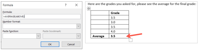 How to Add Formulas to Tables in Microsoft Outlook