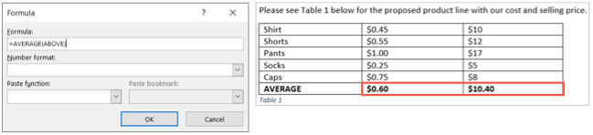 How to Add Formulas to Tables in Microsoft Word