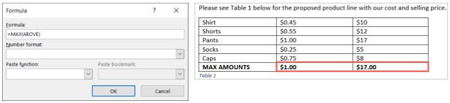 How to Add Formulas to Tables in Microsoft Word