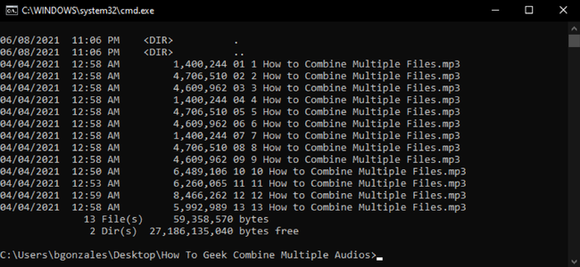 How to Batch Combine Multiple Audio Files in Windows