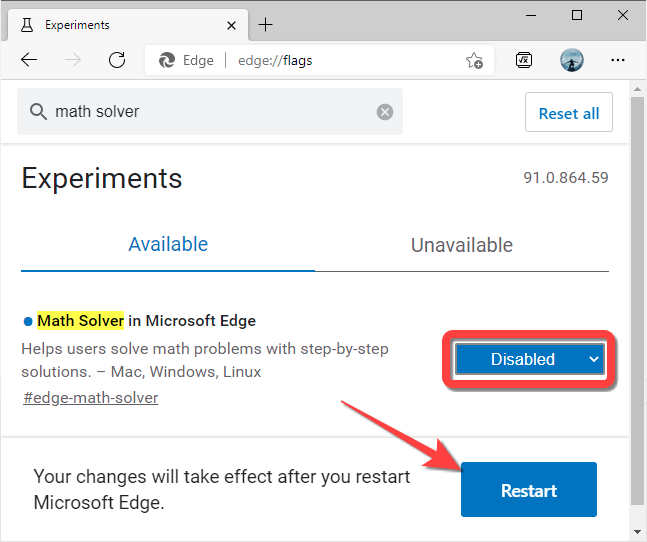 How to Disable and Remove the Microsoft Edge Math Solver