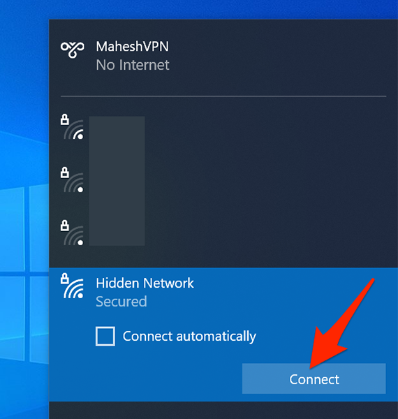 How to Connect to a Hidden Wi-Fi Network on Windows 10