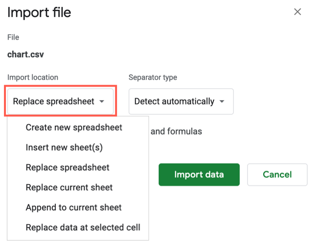 How to Import Different File Types into Google Sheets
