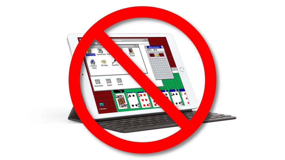 Apple Hates Fun, Says No More Windows 3.1 on iPads