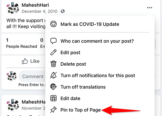 How to Pin a Post on Facebook