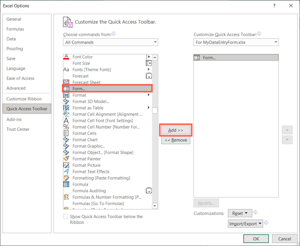 how do i do data entry in excel