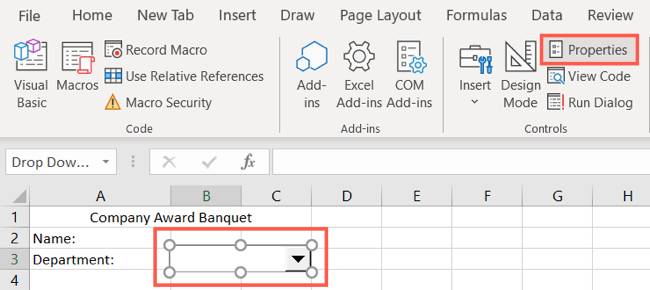 forms button in excel