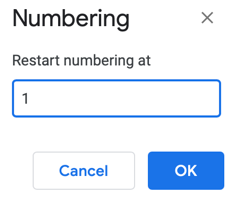 How To Edit Restart Or Continue A Numbered List In Google Docs