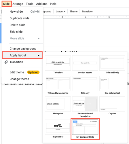How to Create Template Slides with Theme Builder in Google Slides