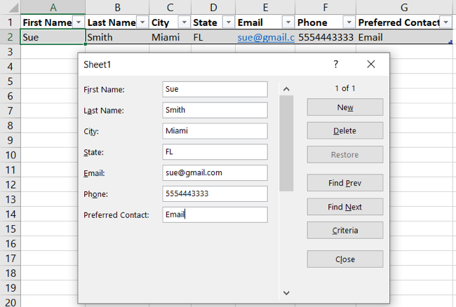How to Create a Data Entry Form in Microsoft Excel