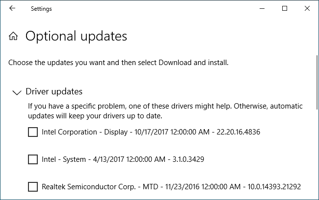 Should You Install Windows 10's Optional Driver Updates?