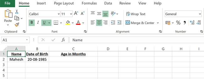 How to Calculate Age in Microsoft Excel
