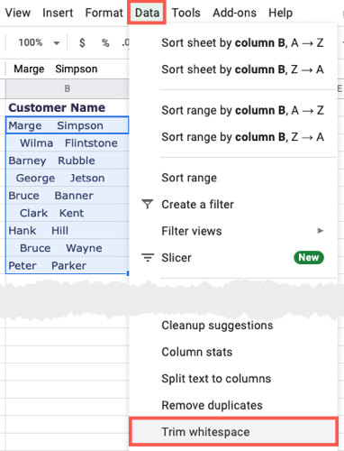 How to Remove Extra Spaces in Your Google Sheets Data