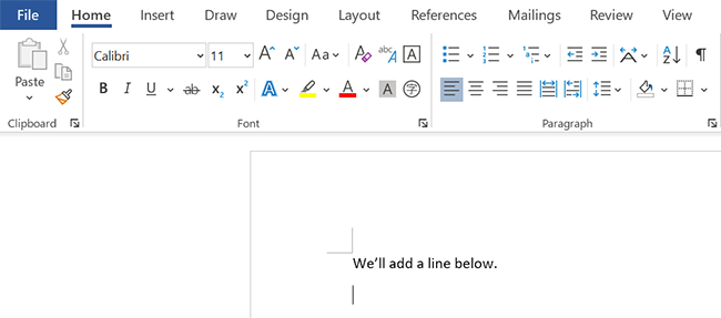How to Insert a Line in Microsoft Word