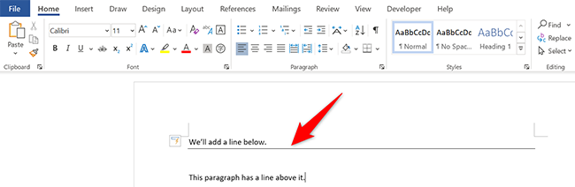 How to Insert a Line in Microsoft Word