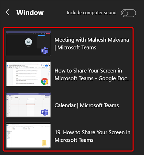 How to Share Your Screen in Microsoft Teams