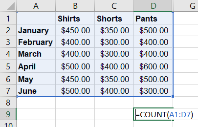 How to Count Cells in Microsoft Excel