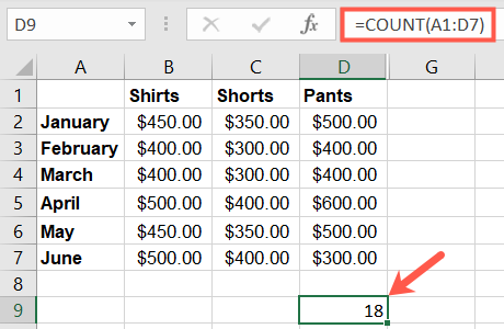 How to Count Cells in Microsoft Excel