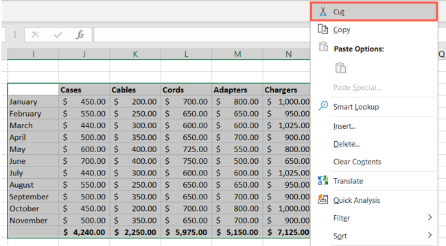 How to Move Cells in Microsoft Excel